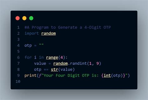 👩‍💻4 Digit Otp Code Program 👩‍💻 Baladitya Sanaboina