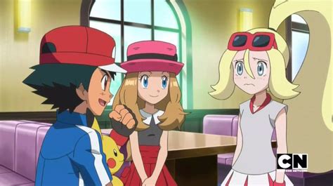 Ash Ketchum Pikachu Serena And Korrina Pokemon Pokemon Manga