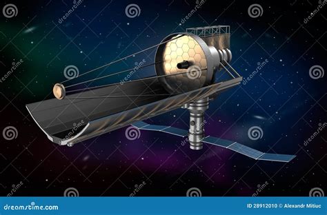 Space Telescope In Orbit 3d Image Stock Illustration Illustration Of Optical Radio 28912010