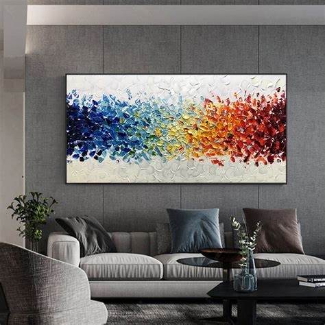 Abstract Boho Wall Decor Wall Art Canvas Textured Wall Art Etsy