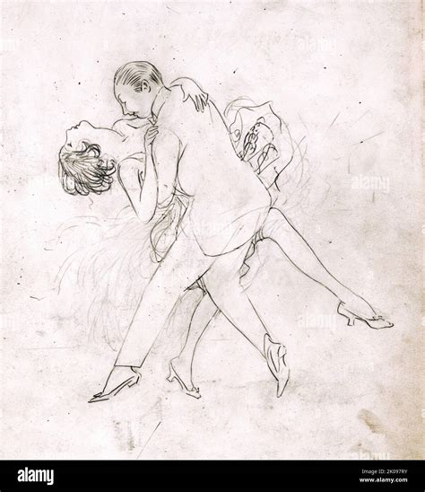 Man And Woman Dancing Dipping By Oliver Herford Published Between And