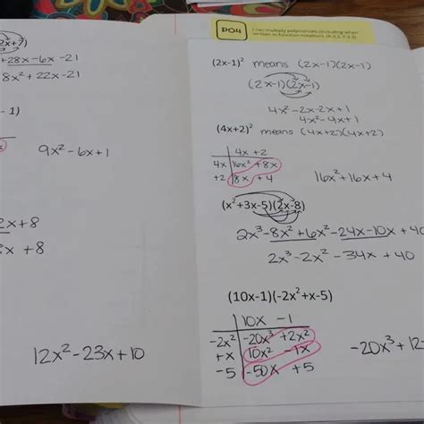 Adding And Subtracting Polynomials Activity Math Love
