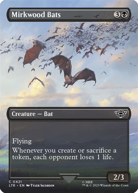 Mirkwood Bats Borderless Foil La Cripta Singles De Magic The