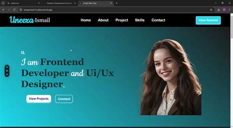 Uneeza Ismail On Linkedin Giaic Portfoliowebsite Figma Nextjs Typescript Tailwindcss