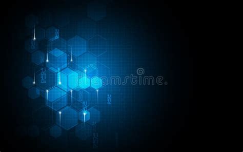 Vector Abstract Background Hexagons Pattern Sci Fi Tech Innovation Concept Design Stock