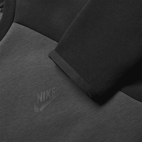 Nike Tech Fleece Crew Sweat Anthracite And Black End Us