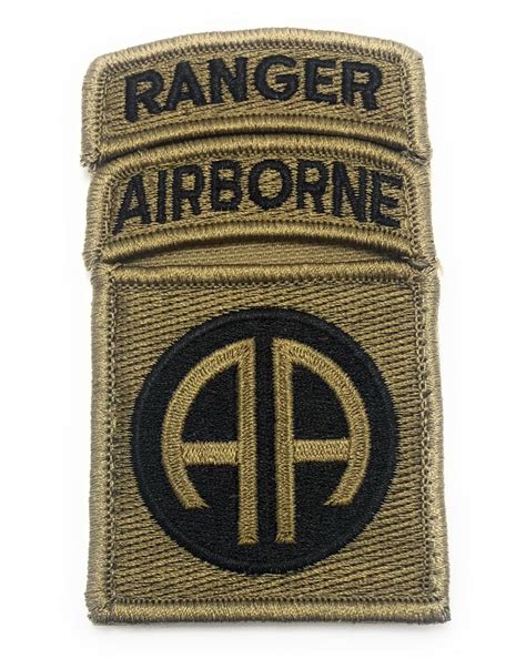 82nd Abn Ocp Patch And Airborne Tab And Ranger Tab Sewn Together No