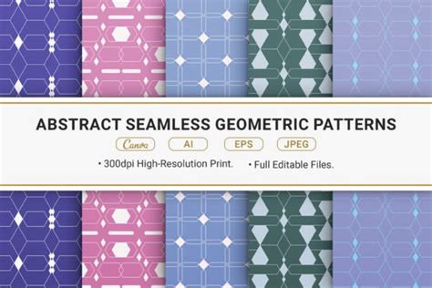 Abstract Seamless Geometric Patterns Graphic By Jundi · Creative Fabrica