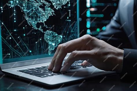 Premium Photo Futuristic Cybersecurity Protecting Virtual Databases With Ai Firewall Enhancing