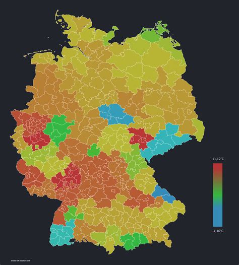 [oc] the average temperature in germany throughout march repost r