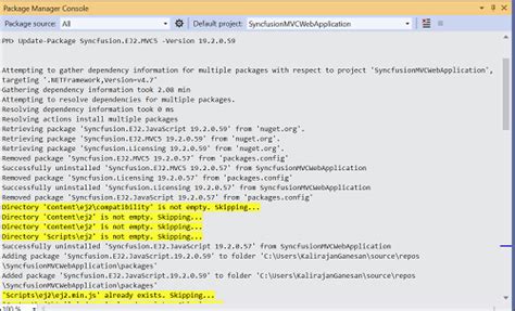 Upgrade Syncfusion Aspnet Mvc Nuget Packages To A Latest Version