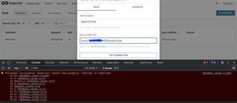 Add Database Adding Apache Druid Database Entry Is Broken · Issue 15976 · Apachesuperset