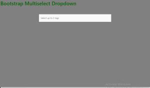 Bootstrap Multiselect Dropdown