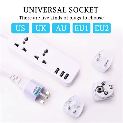 𝗙𝗜𝗥𝗘𝗣𝗥𝗢𝗢𝗙 》portable Universal Trailing Power Socket Extension 1 8 Meter Wire 3 Usb Charger Port