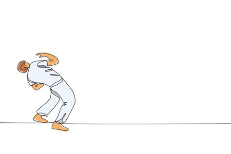 Desenho De Linha único E Contínuo De Jovem Pratica Dança De Movimento