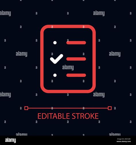 Survey Pixel Perfect Color Linear Ui Icon For Dark Theme Stock Vector Image And Art Alamy