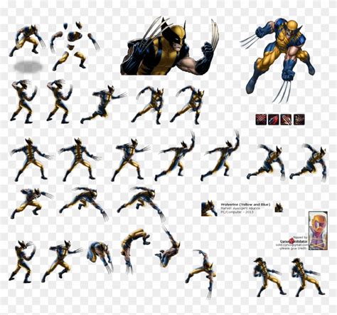Click For Full Sized Image Wolverine Sprite Men Hd Png Download 1460x1300 463191 Pinpng