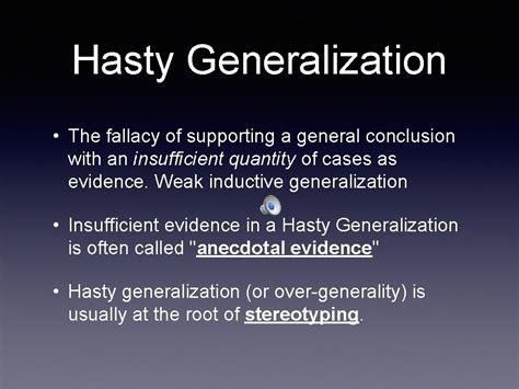 Fallacies Of Weak Induction Insufficient Evidence Inappropriate Appeal