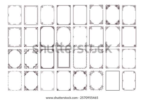Ornamental Label Frames Decorative Vintage Frame Stock Vector Royalty