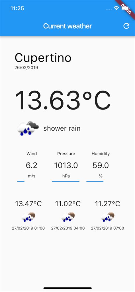 Sample App To Show Current Location Weather Flutter App Development
