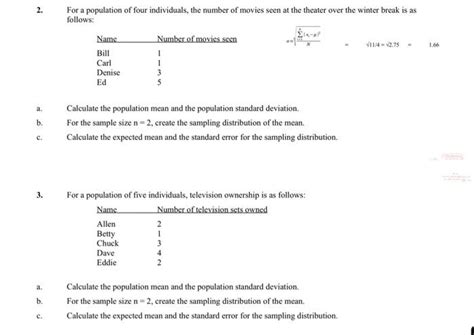 Solved Can Someone Help Me With These Sampling Distribution Chegg