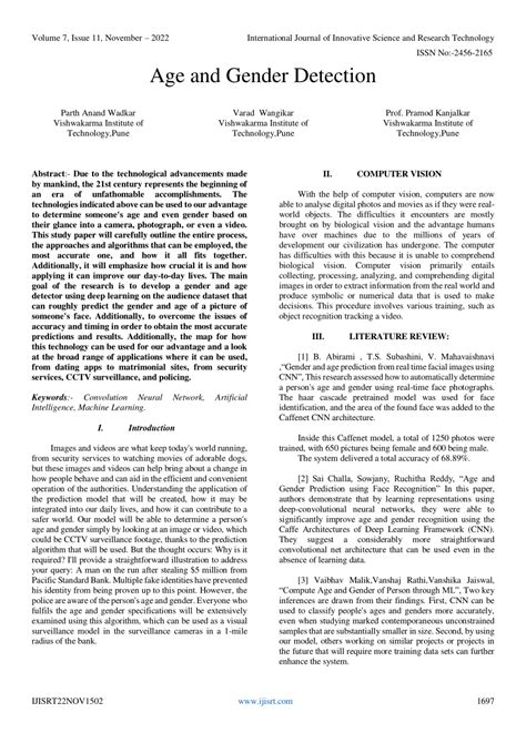 Pdf Age And Gender Detection