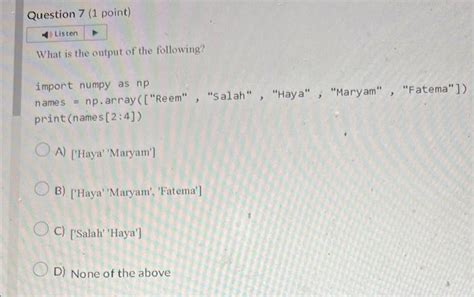 Solved Assuming The Following Array Grades Import Numpy As Chegg