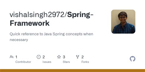 GitHub Vishalsingh2972 Spring Framework Quick Reference To Java