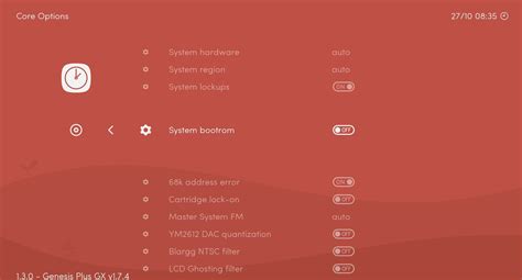 genesis plus gx per game bram option missing cores libretro forums