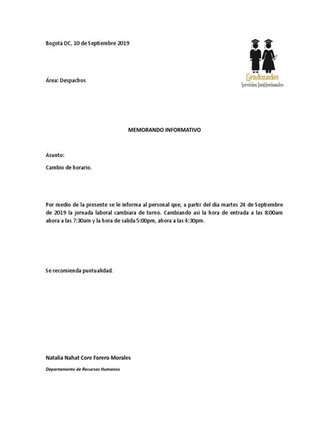 Memorando Informativo