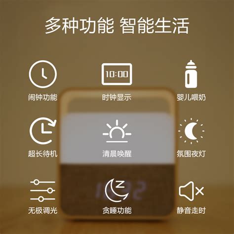 美的喂奶小夜灯卧室婴儿柔光哺乳床头灯睡眠移动充电氛围灯睡眠灯 虎窝淘
