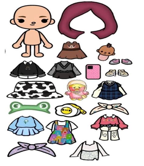 Создать мем куклы тока бока с одеждой куколки бумажные бумажная кукла шаблон Картинки