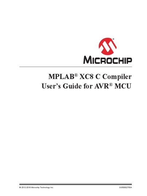 mplab xc8 c compiler user guide for avr pdf c programming language