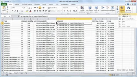 ¿cómo Ordenar Los Datos De Una Tabla De Excel
