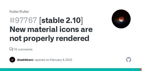 Stable New Material Icons Are Not Properly Rendered Issue Flutter Flutter GitHub