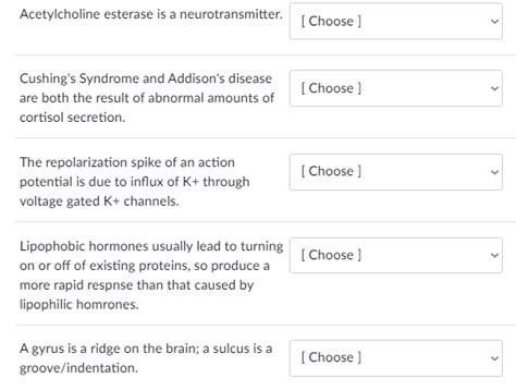 Solved Acetylcholine Esterase Is A Neurotransmitter [choose