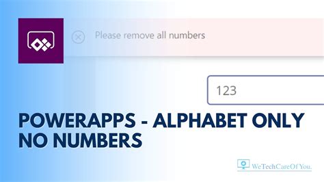 Powerapps Block Numbers From Text Input Alphabet Only Youtube