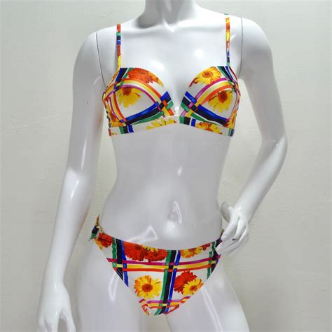 1980s Escada Multicolor O Ring Bikini For Sale At 1stdibs