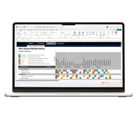 Raci Excel Template Responsibility Assignment Matrix Raci In Excel Excel Projects