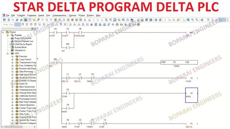 Star Delta Program Delta Plc Automation Engineers Plc Delta Ladder