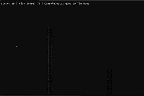 since people share their console games i made a simple copter game r csharp
