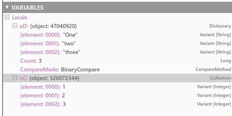 Ide Variables Window Enhancement Request Dictionaries And Collections · Issue 1068 · Twinbasic