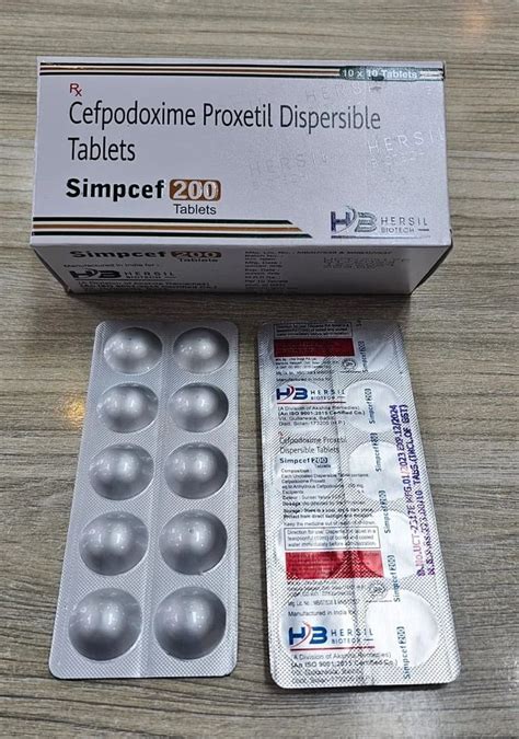 Cefpodoxime Proxetil 200 Mg Tablets Packaging Size 10x10 At ₹ 2230