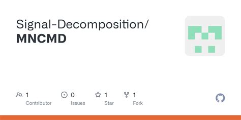 Github Signal Decompositionmncmd