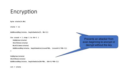 aes encryption decryption in crptography pptx