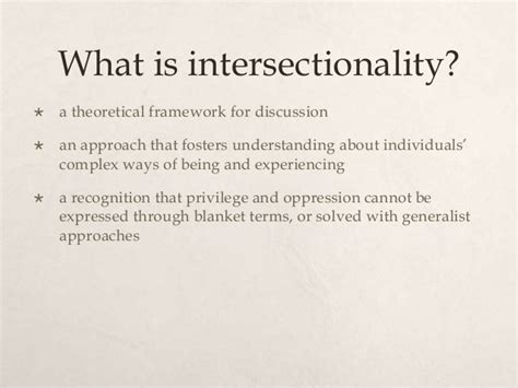 Intersectionality Examples