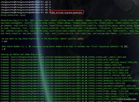 Laravel根据已有的数据表结构自动生成迁移文件laravel根据表生成迁移 Csdn博客