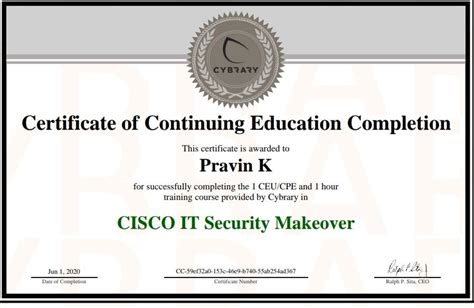 Pravin K On Linkedin Cybersecurity Cybrary Thankyou Ciscosecurity Itsecuritymakeover