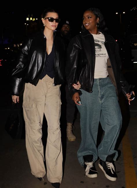 Hailey Bieber Slips On Pointy Boots At Lakers Game With Justine Skye Footwear News
