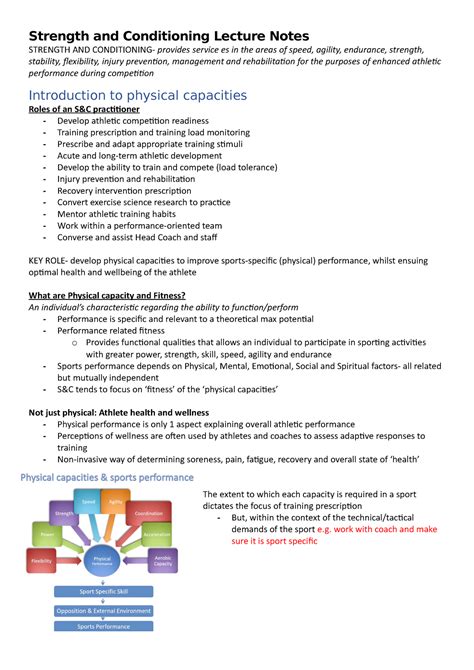 strength and conditioning lecture notes strength and conditioning